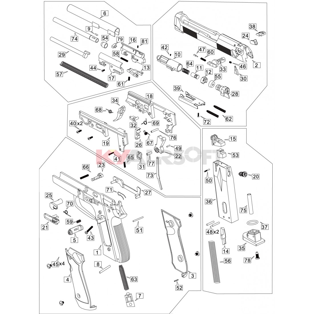 M9 #57 SEMI GEN 1 GBBP - M9 SEMI GEN 1 - M9 Series/ Mini M92 SERIES /BIOHAZARD SERIES - WE ...