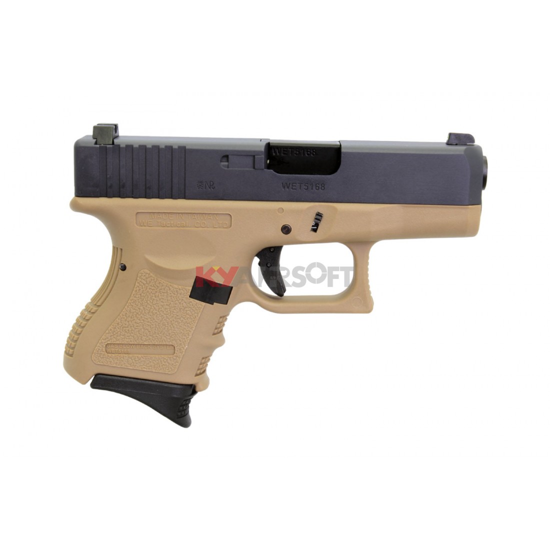 WE G26 GEN3 TAN - G26 - WE G Series (Glock) - WE Pistols (GBBP) - Guns