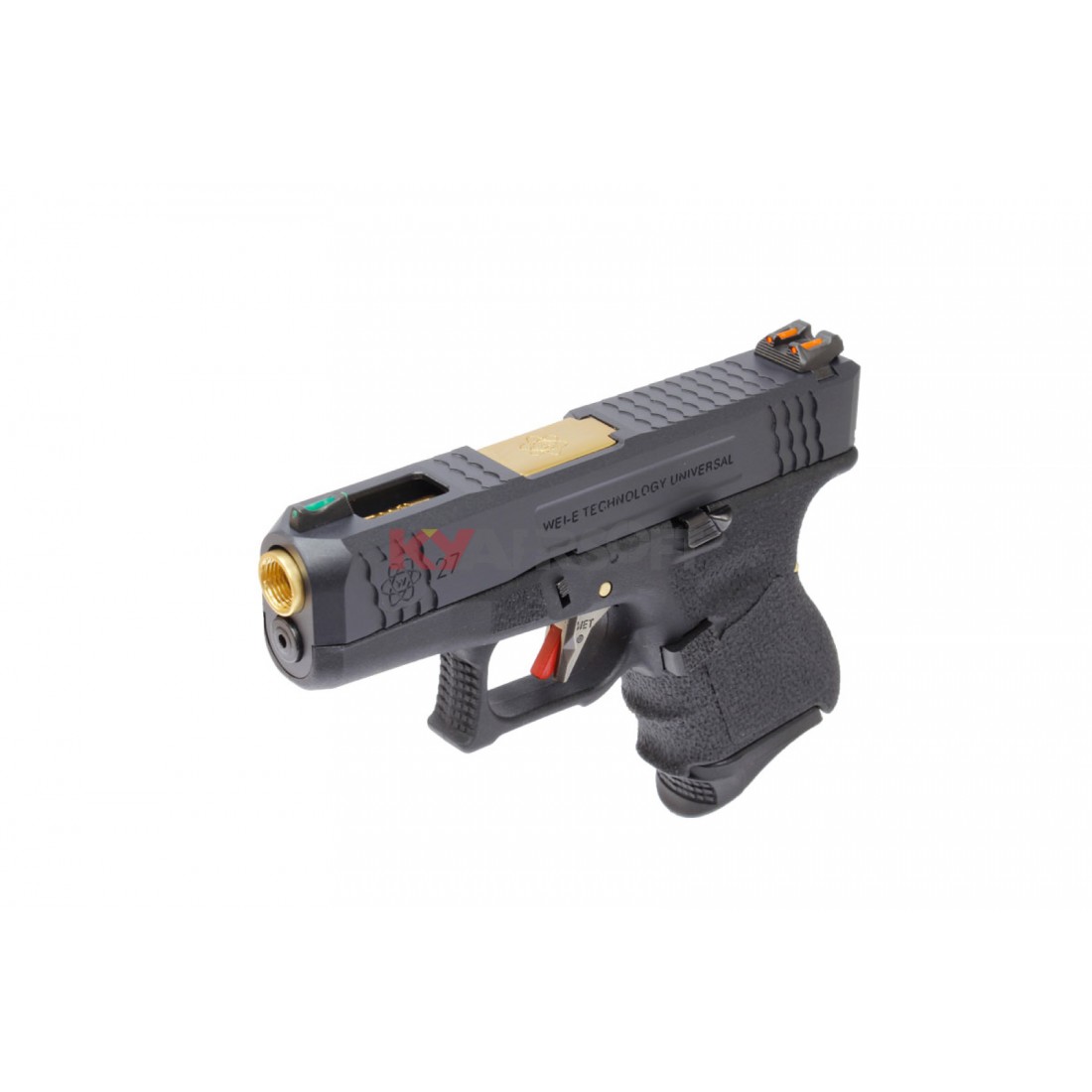 WE G27 T1 BK/GD/BK - G27 - WE G Series (Glock) - WE Pistols (GBBP) - Guns