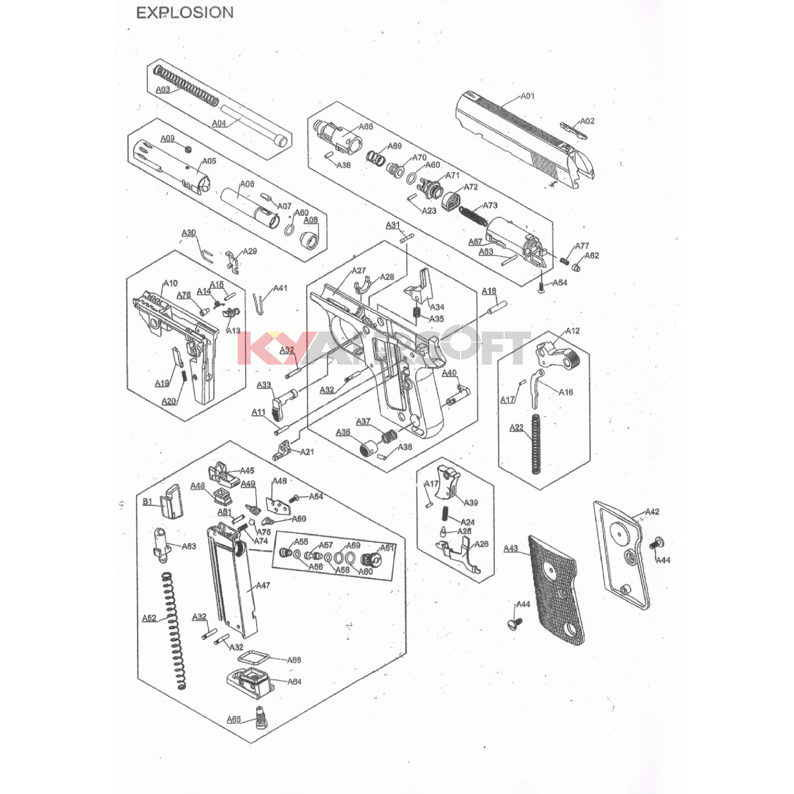 WE CT25 # A06 - CT25 SERIES (.25 ACP (COLT 1908)) - WE Pistols (GBBP ...