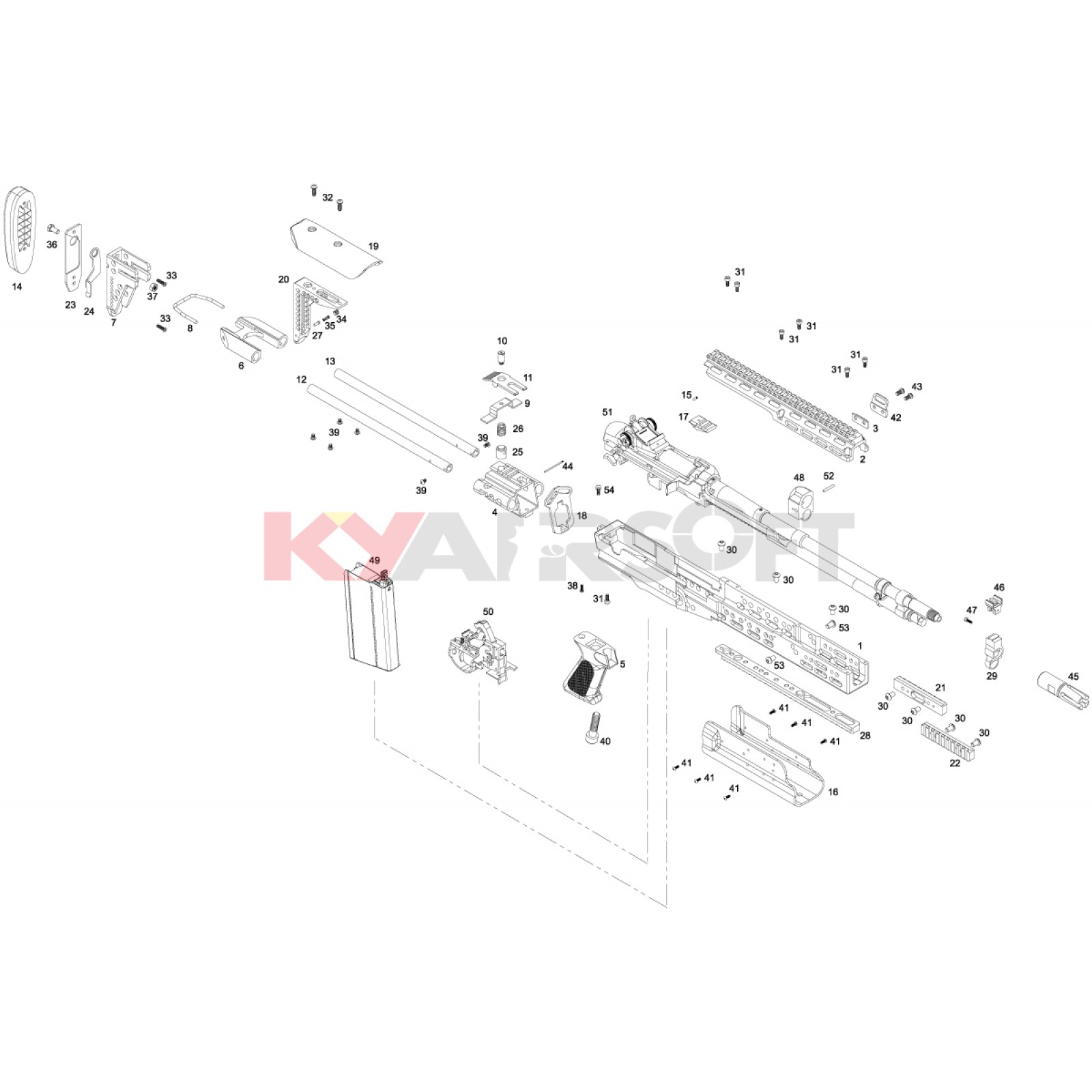 M14 EBR Kit #5 GBBR - M14 EBR Series - M14 Series - WE Rifles (GBBR ...