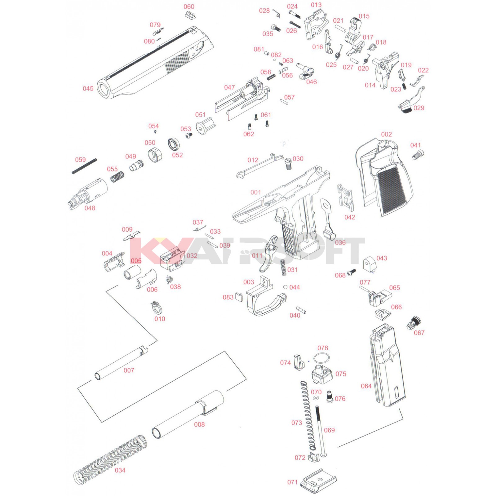 MK 654K #060 GBBP - 654K (MAKAROV)Series - WE Pistols (GBBP) - Parts