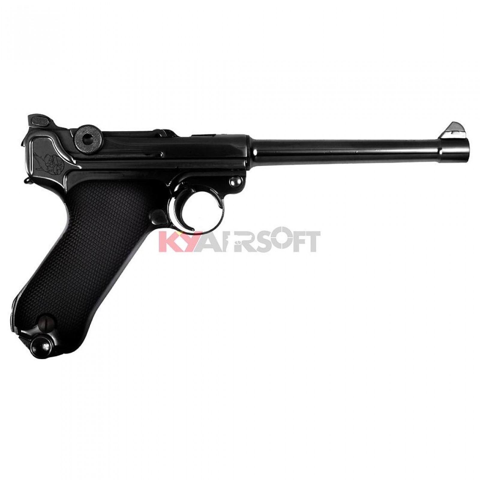 WE P08 (M) 6" Black GBBP - WE World War II Series (P08 / Hi-Power Browning / P38 / M712) - WE ...