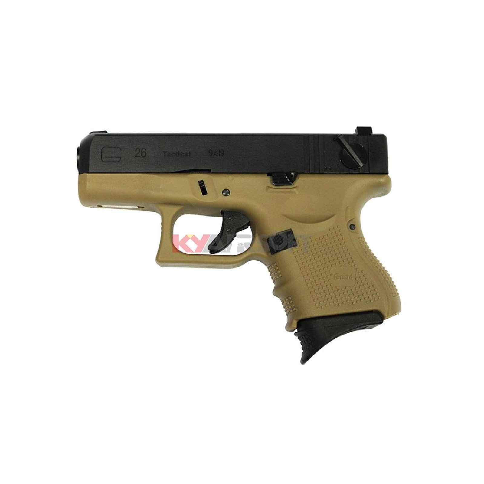 WE G26 GEN4 TAN - G26 - WE G Series (Glock) - WE Pistols (GBBP) - Guns