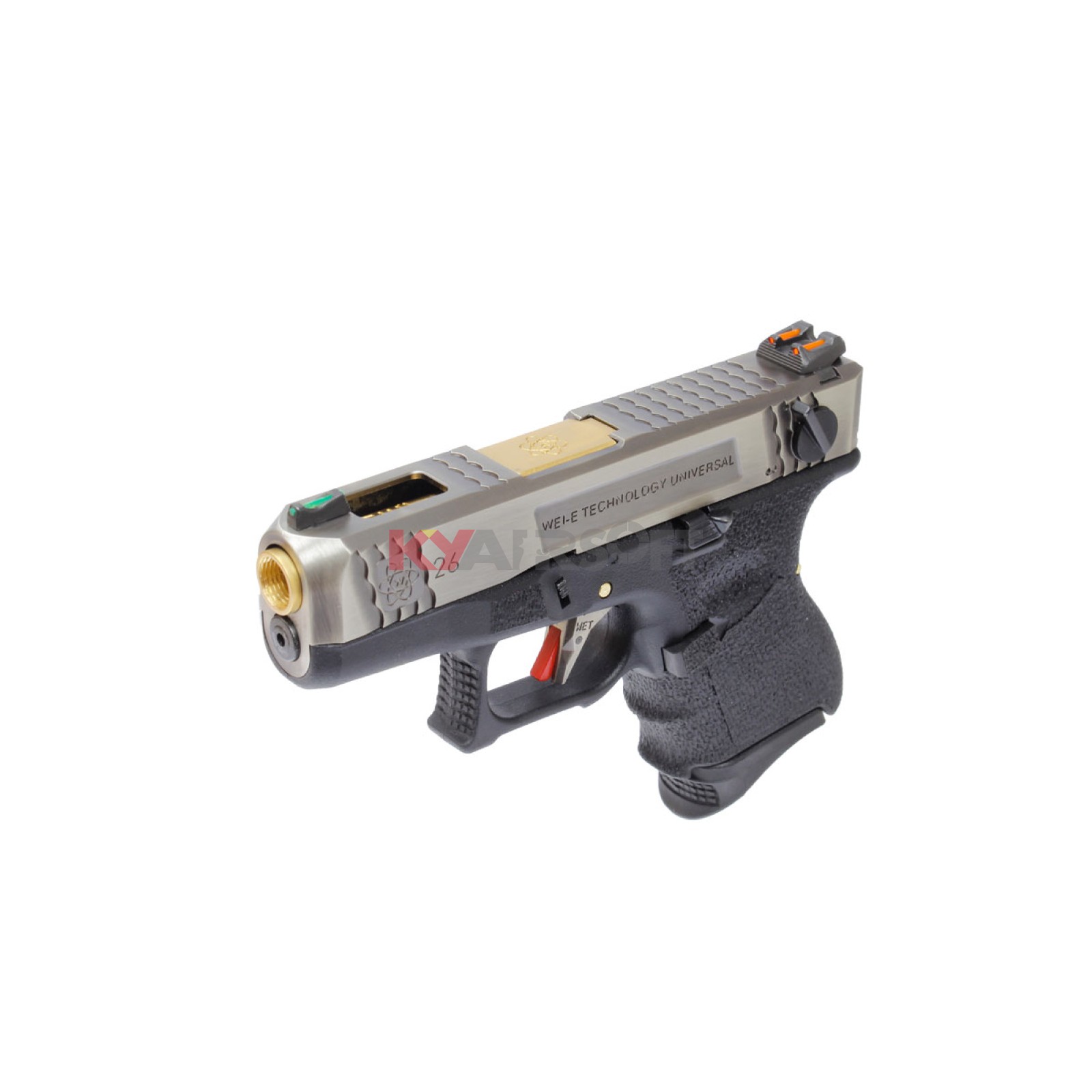 WE G26 T3 SV/GD/BK - G26 - WE G Series (Glock) - WE Pistols (GBBP) - Guns