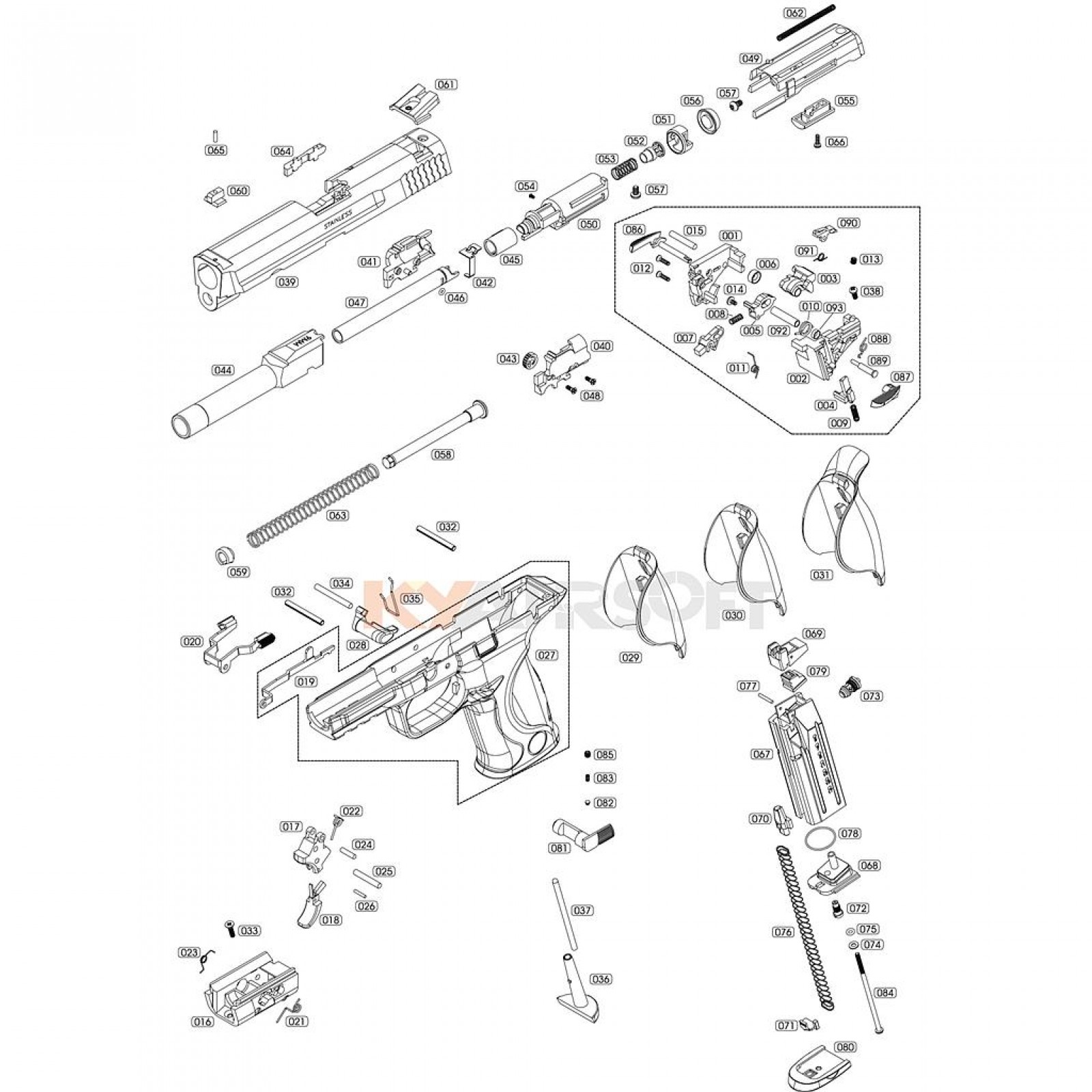 WE Big Bird Series Full Auto ( Trigger group assembly)