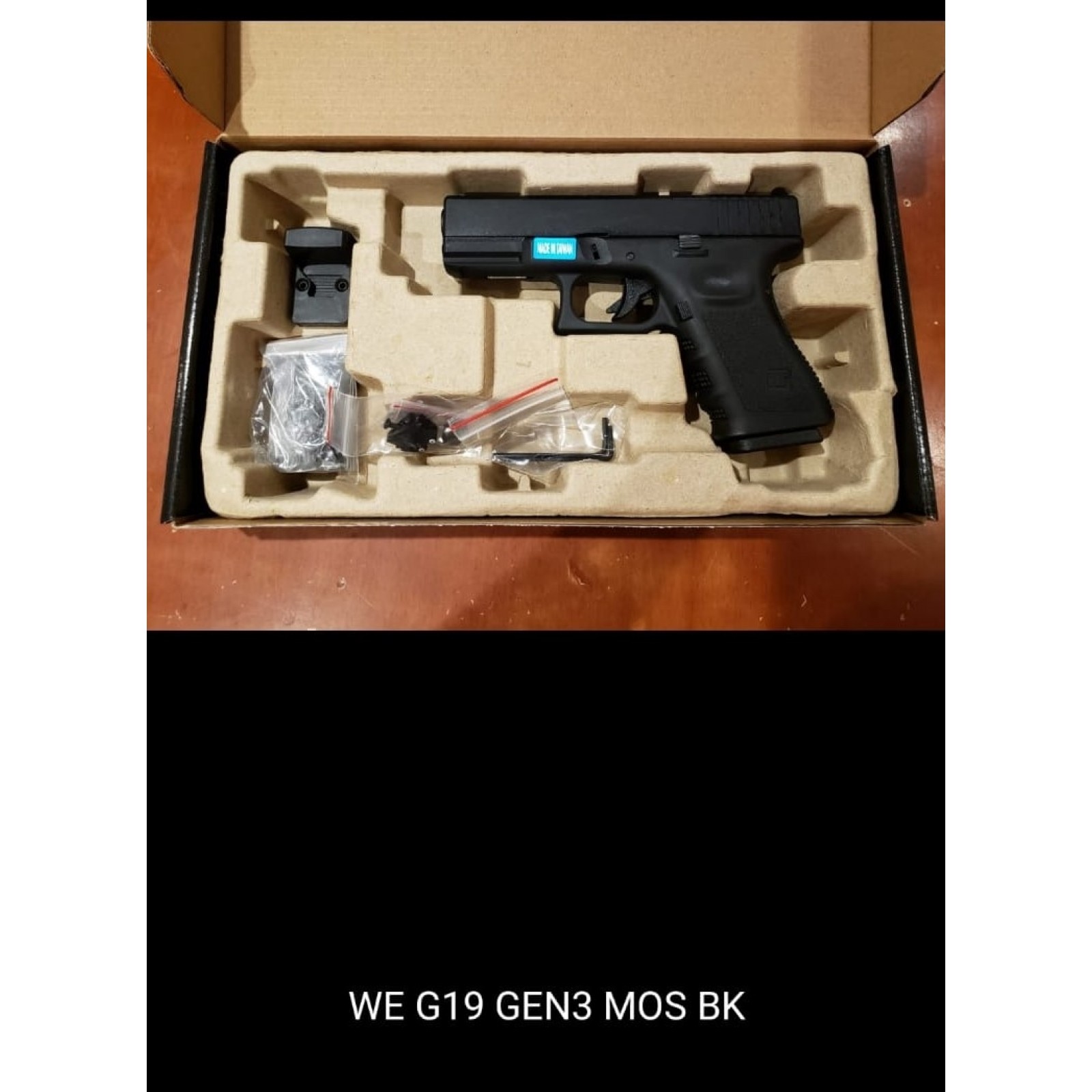 WE G19 GEN3 MOS BK - G19 - WE G Series (Glock) - WE Pistols (GBBP) - Guns