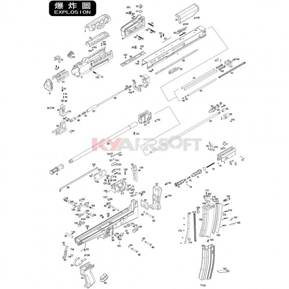 L85 Repair Parts Set - L85 Series - WE Rifles (GBBR) - Parts